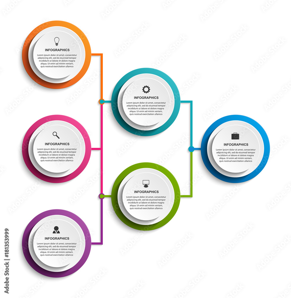 Infographic design organization chart template for business ...