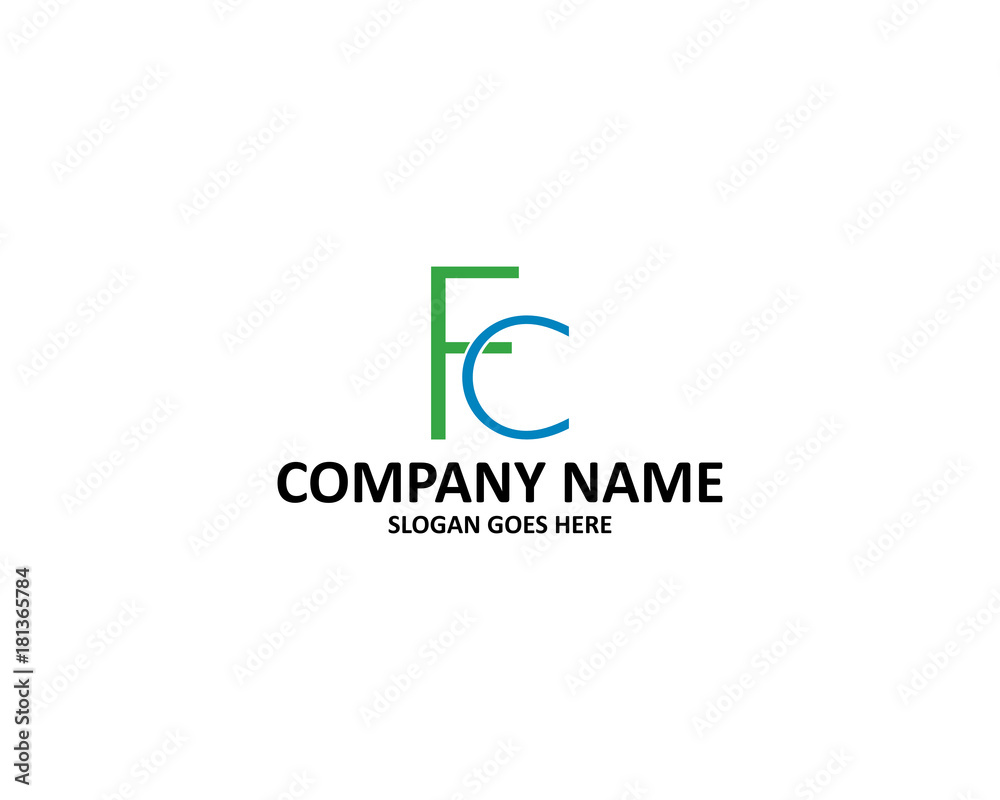 fc letter logo Stock Vector | Adobe Stock