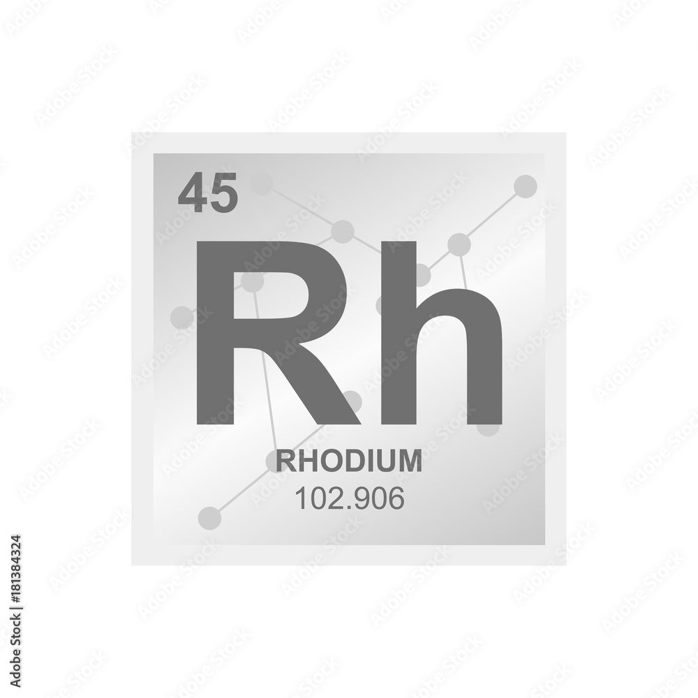 Vector symbol of Rhodium from the Periodic Table of the elements on the ...
