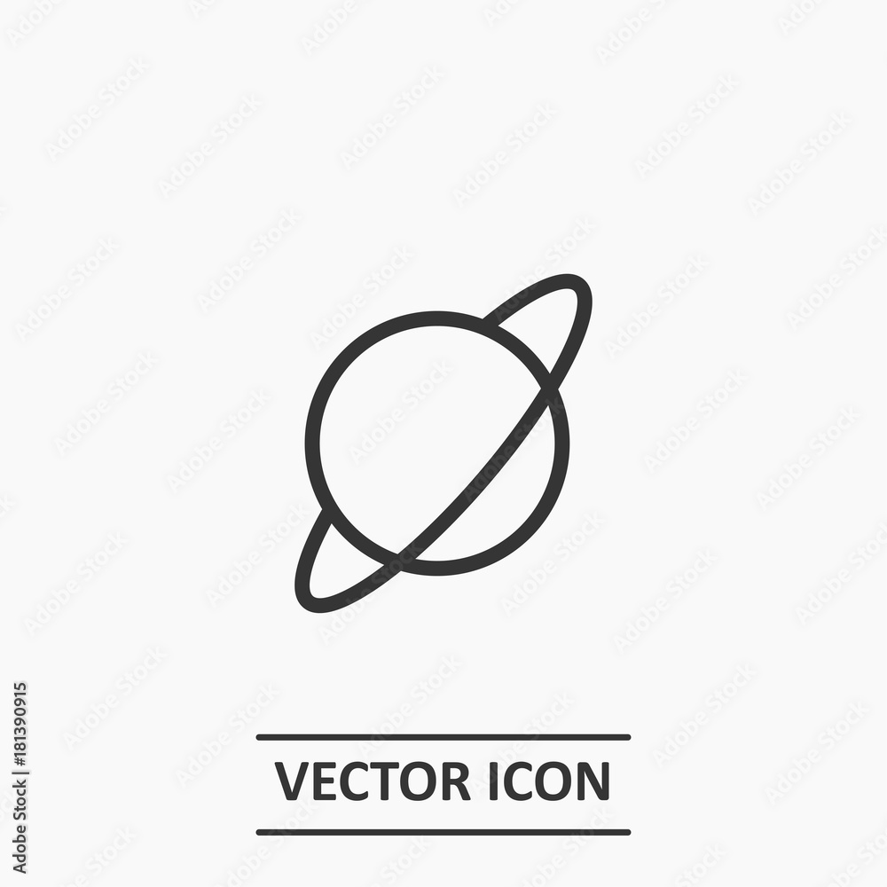 Outline saturn icon illustration vector symbol Stock Vector | Adobe Stock