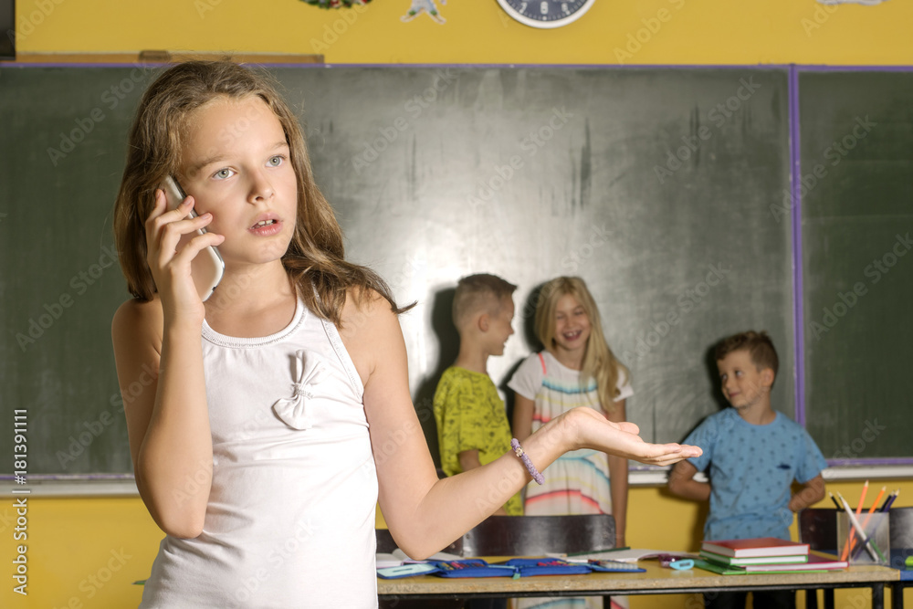 The girl called the parents by telephone for harassment at school than ...