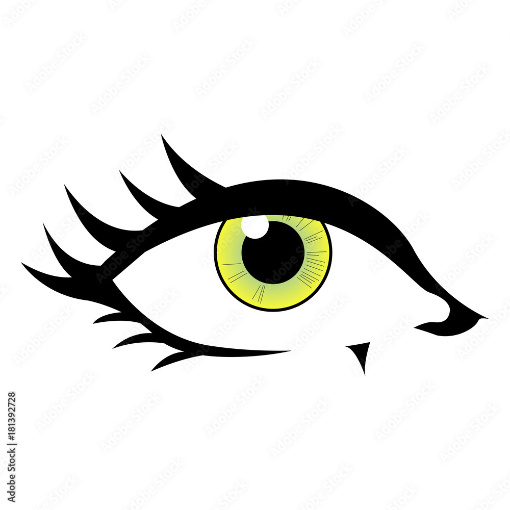 Comic styled eye Stock Vector | Adobe Stock