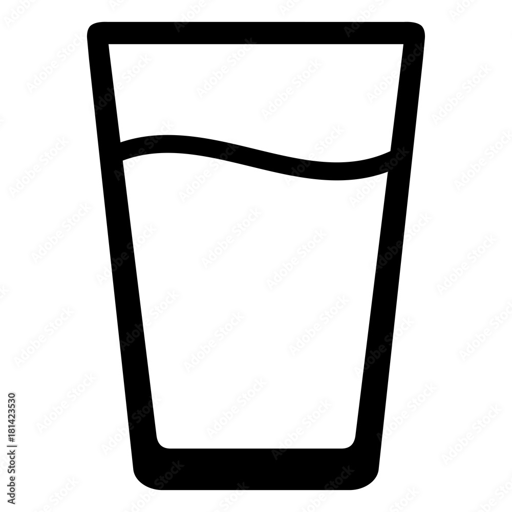 glass icon on white background Stock Vector | Adobe Stock