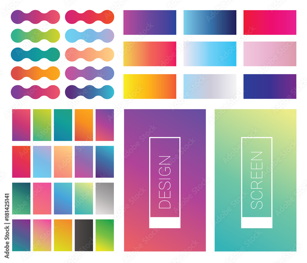 Gradients color background. Mobile app screen. Vector illustration ...