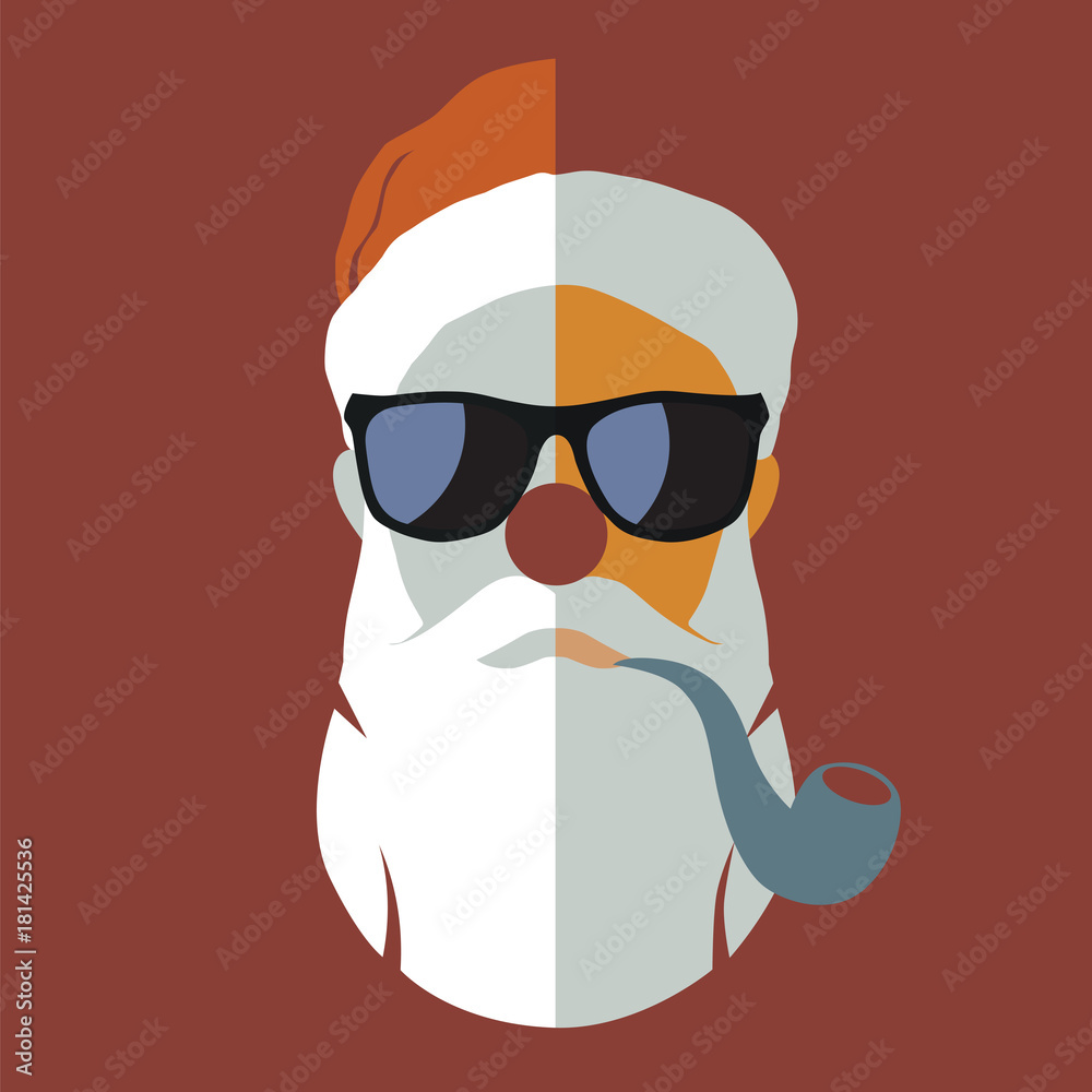Santa Smoking Pipe