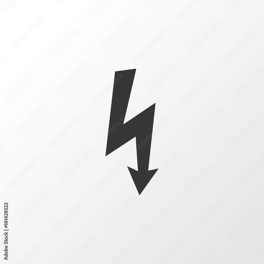 Electrical Hazard Icon Symbol. Premium Quality Isolated Lightning ...
