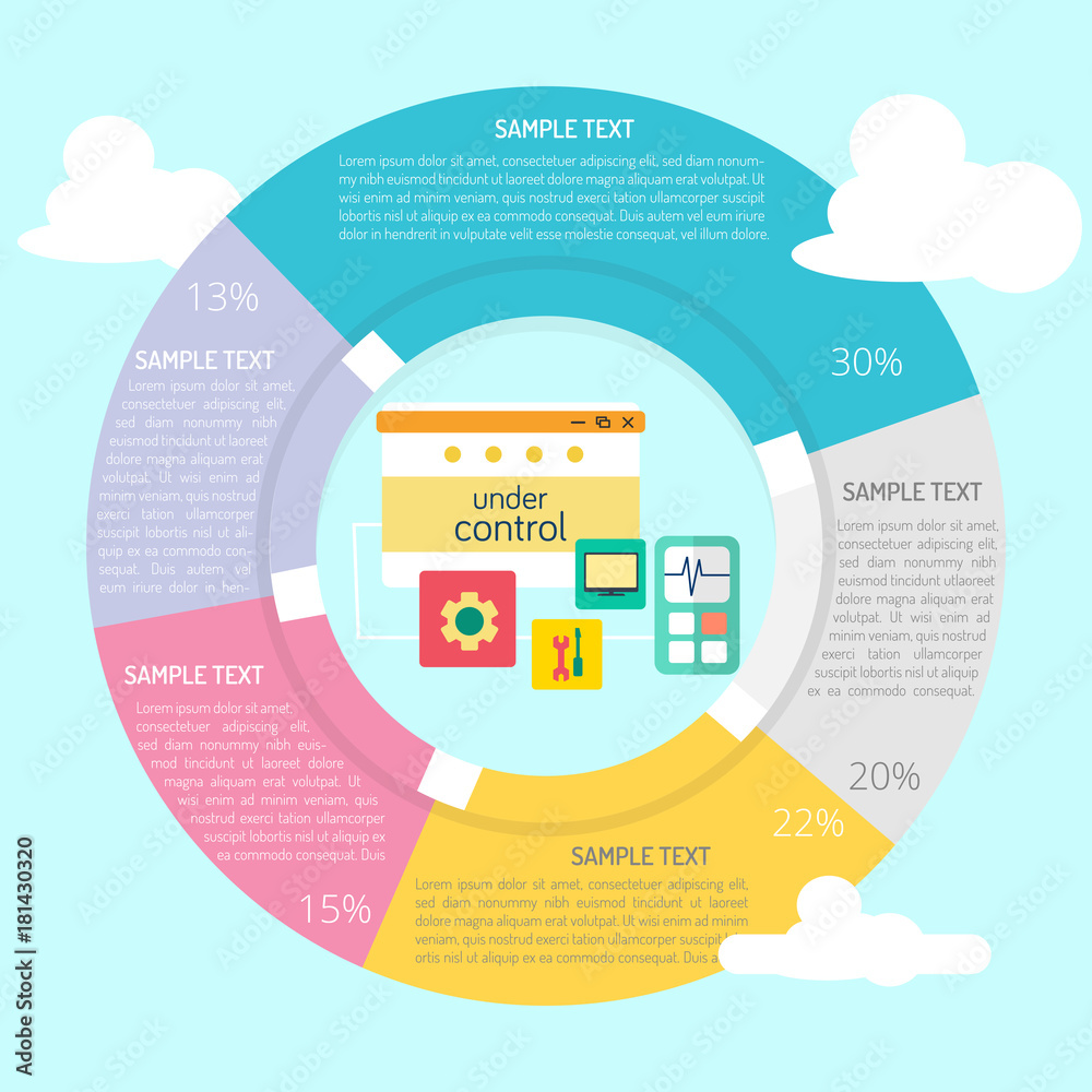 Website Under Control Infographic Diagram Stock Vector | Adobe Stock
