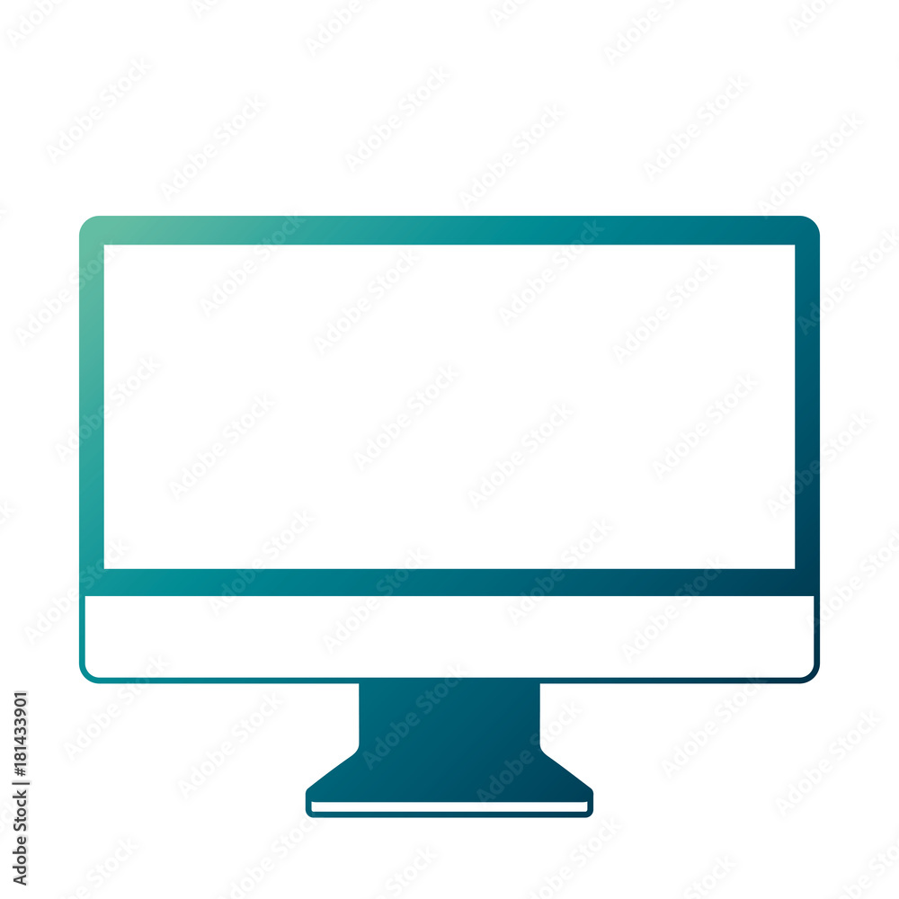 monitor computer technology device screen blank vector illustration ...