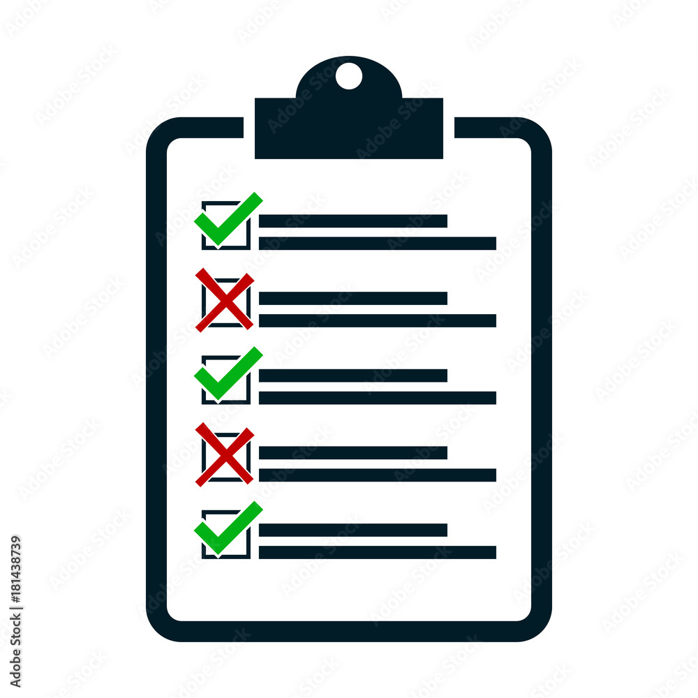 check no yes, vector checklist Stock Vector | Adobe Stock