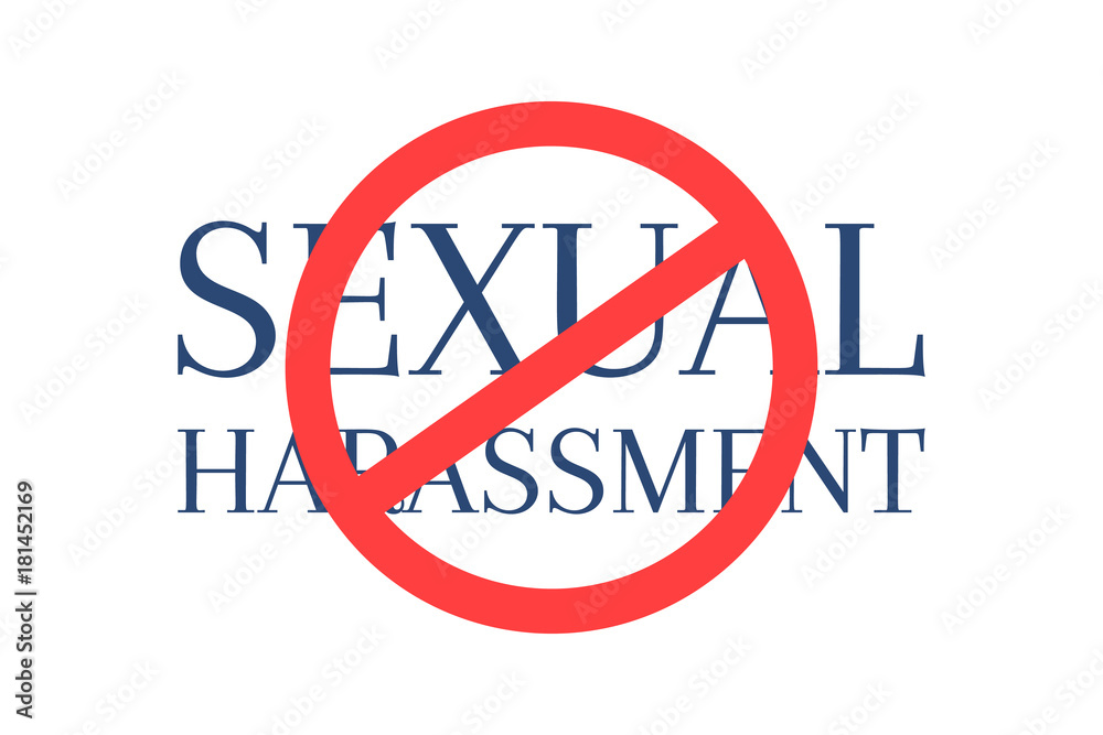 Stop sexual harassment text crossed by circular ref sign Stock Vector ...