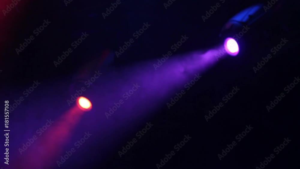 Flashing stage lights, low angle Stock Video | Adobe Stock