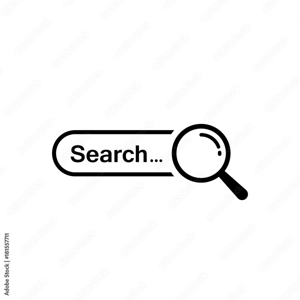 Search bar icon. Vector isolated search symbol Stock Vector | Adobe Stock