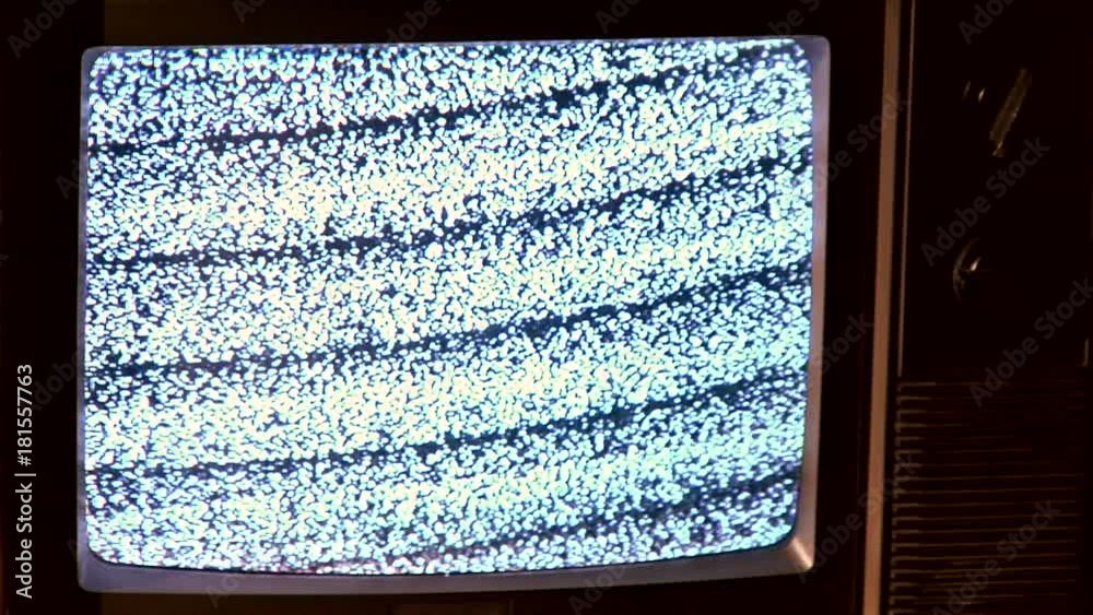 Vintage TV Screen Static Frame for Design Stock Video | Adobe Stock