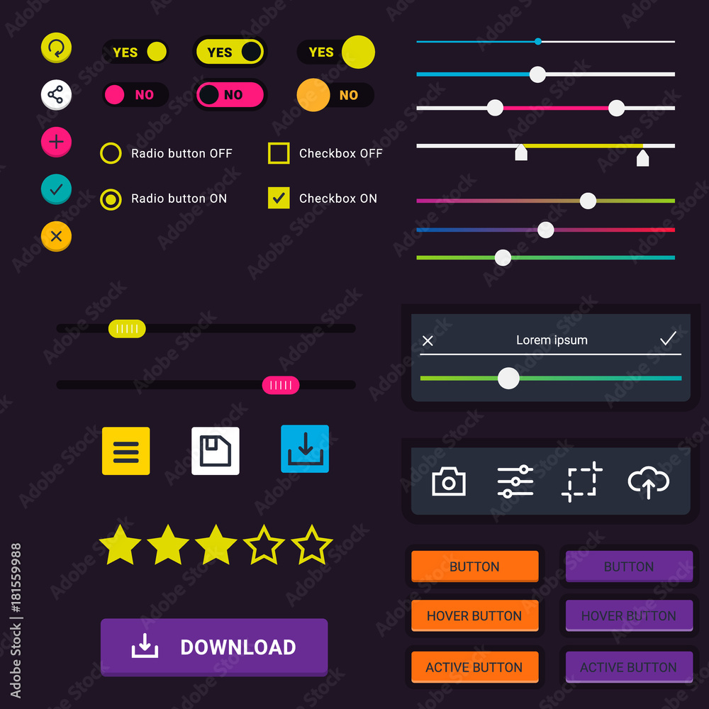 Progress Loading Bar Indicators Download Progress Ui Ux Web Interface Design Template File