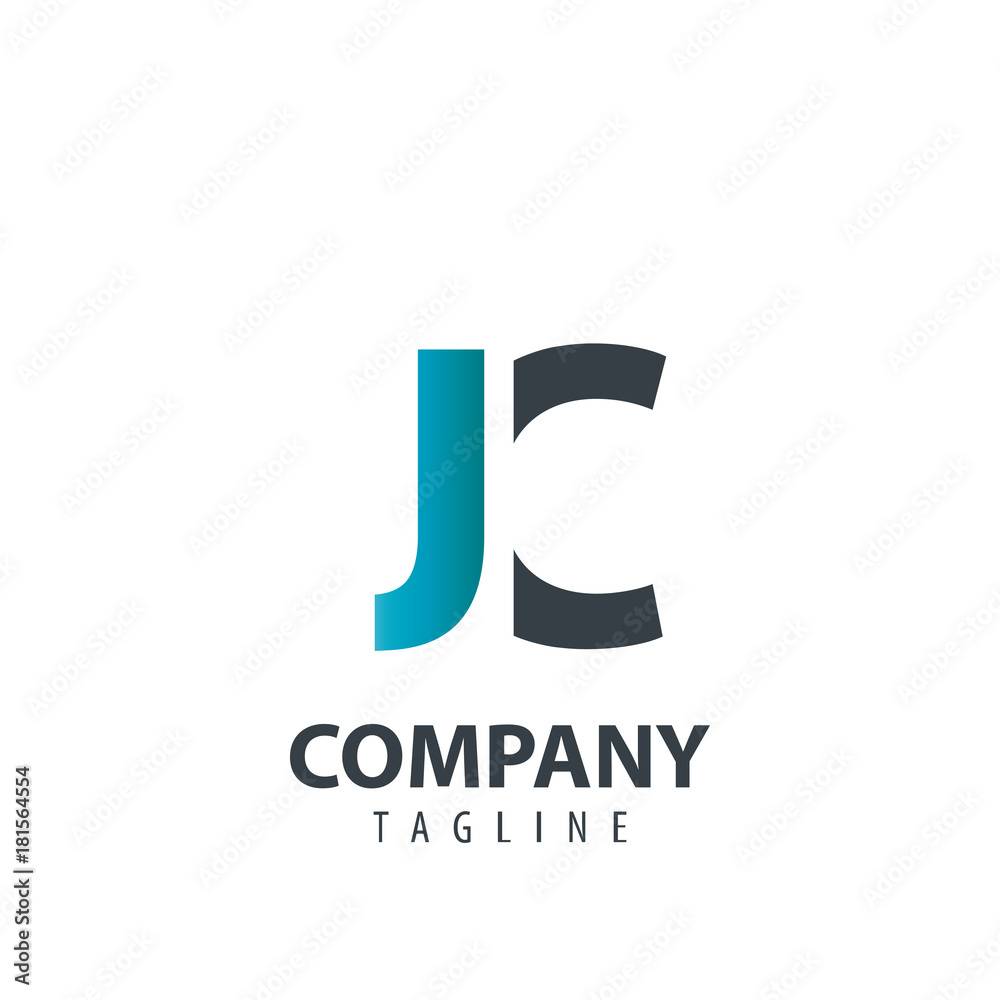 Initial Letter JC Design Logo Stock Vector | Adobe Stock