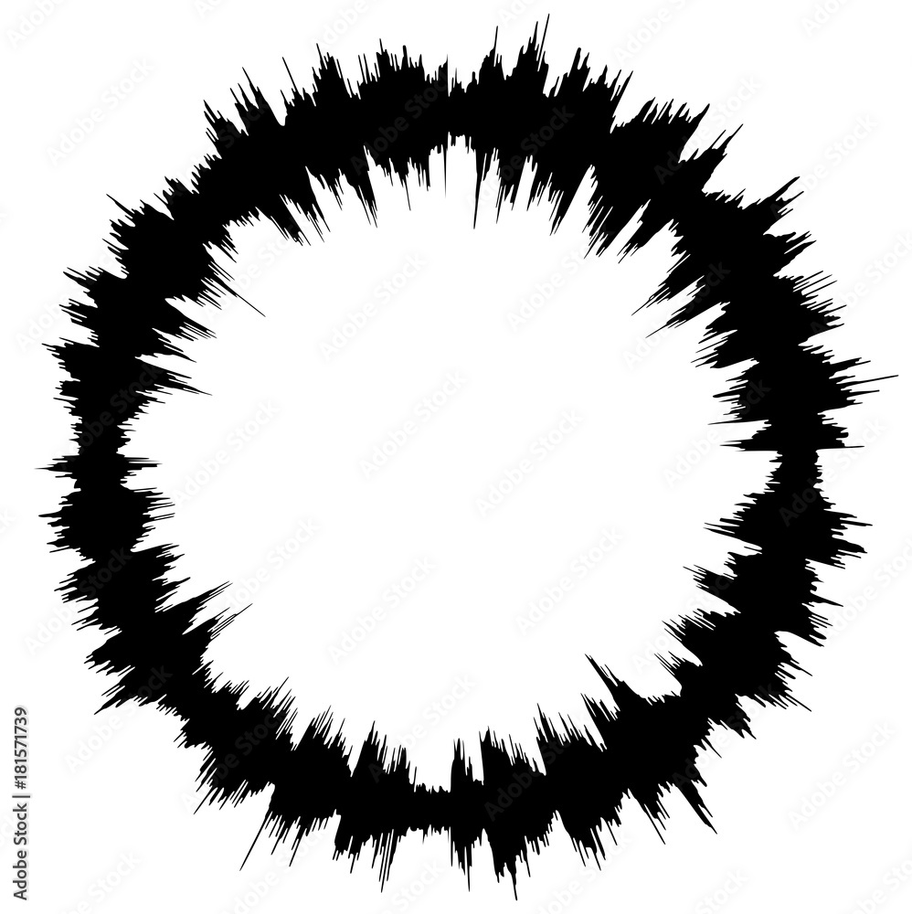 Abstract audio spectrum waveform circle Stock Vector | Adobe Stock