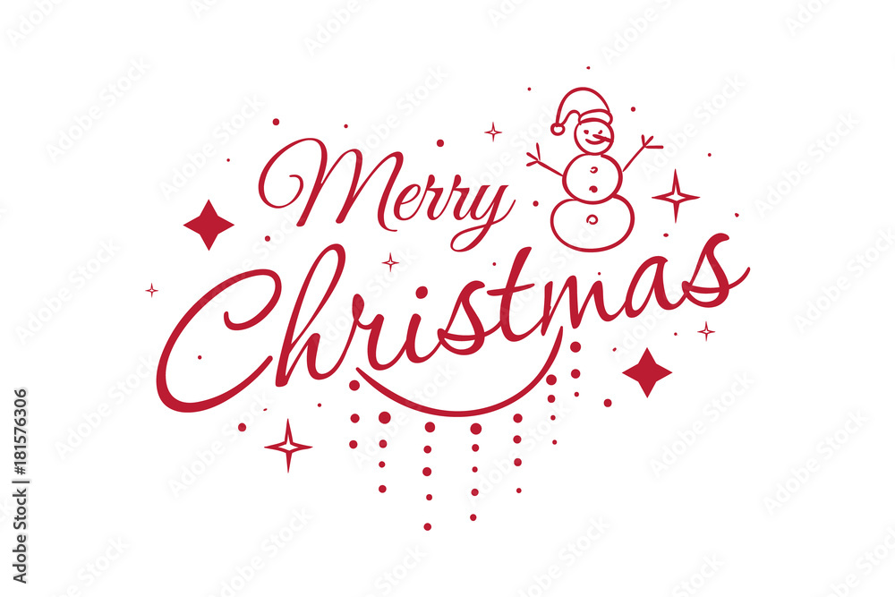 Merry Christmas Word Design