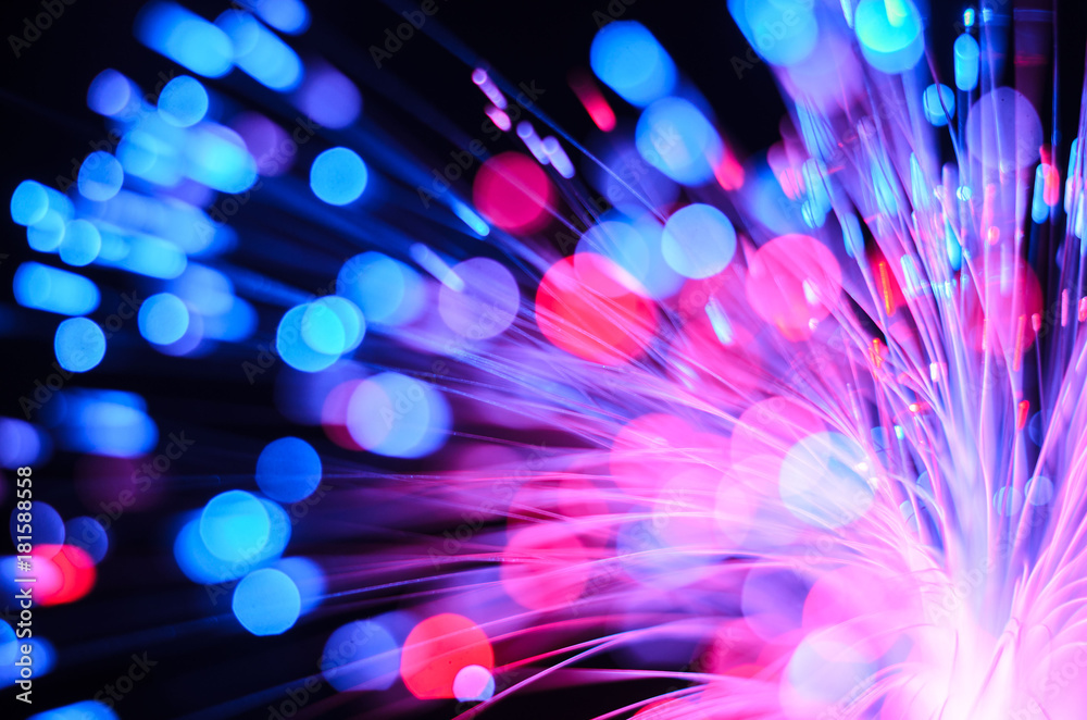 Fiber optics lights abstract background. Stock-Foto | Adobe Stock