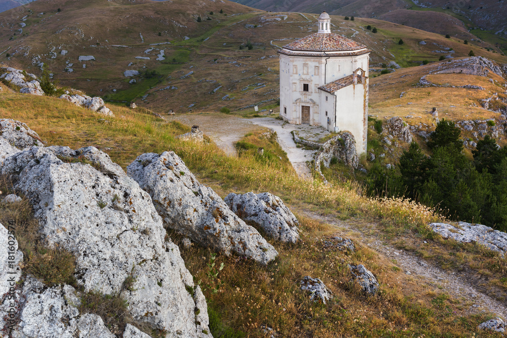 Santa Maria della Pietà church .Europe, Italy, Abruzzo, Aquila district ...