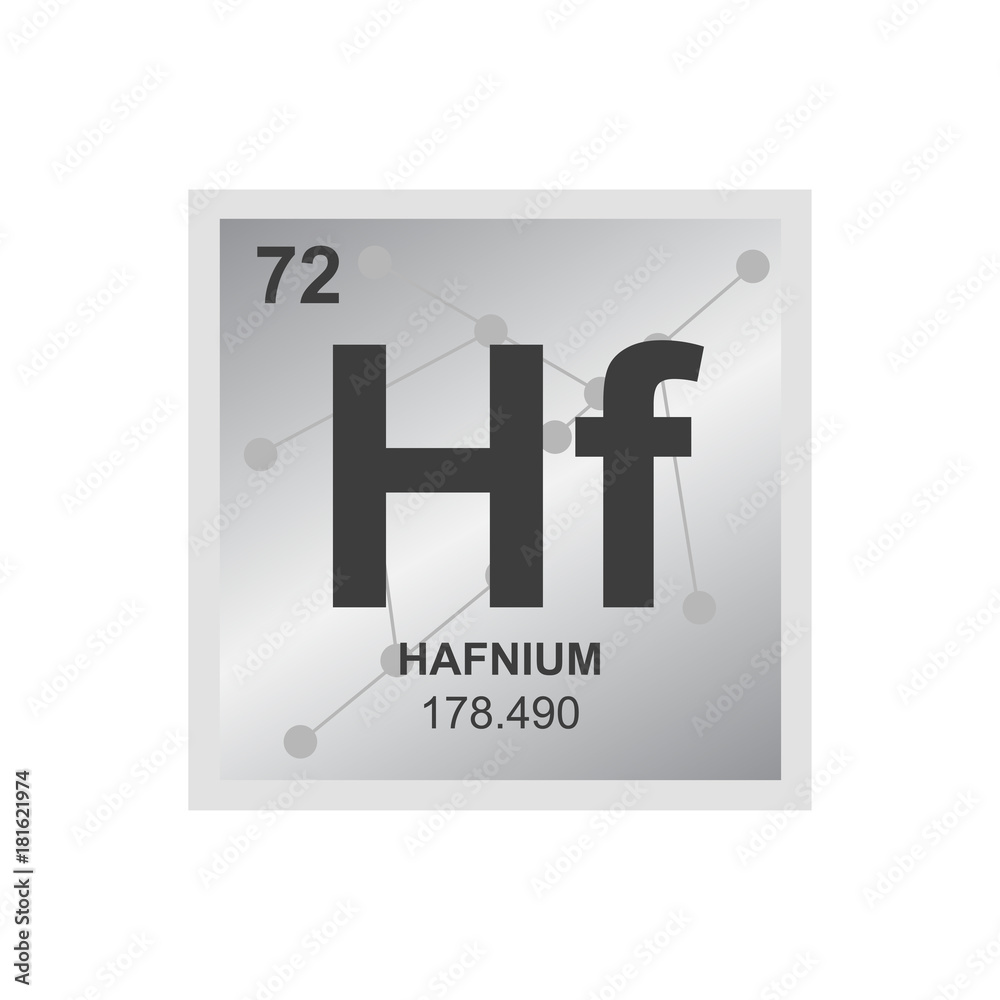 Vector symbol of Hafnium from the Periodic Table of the elements on the ...