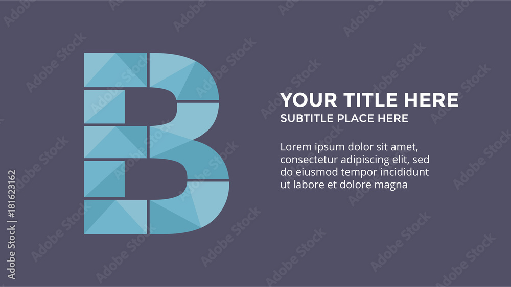 Vector alphabet infographic. Presentation slide template. Business font ...