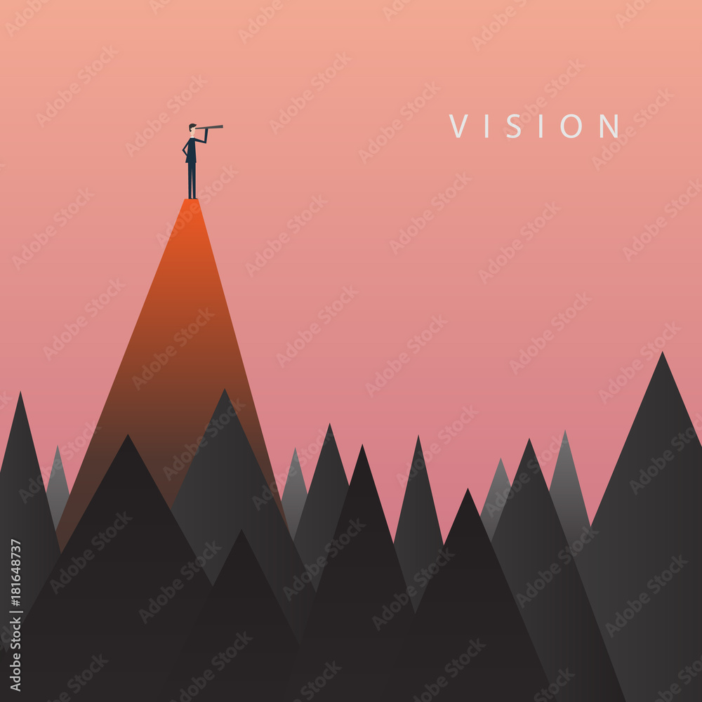 Minimalist stile. vector business finance. Successful vision concept ...
