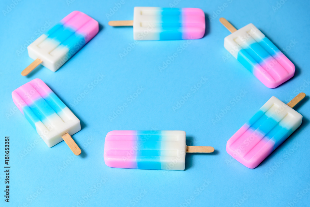 Fruit Ice cream stick , popsicle , ice pop or freezer pop with ...
