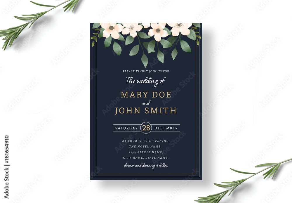Wedding invitation layout store