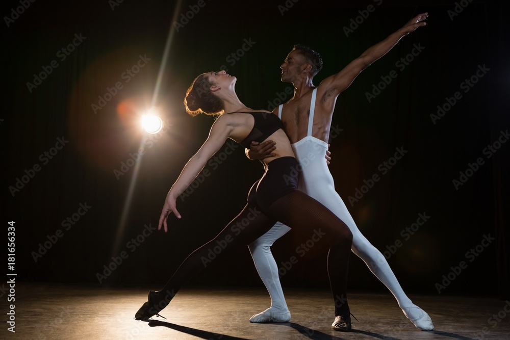 Ballet partners practicing ballet dance Stock Photo | Adobe Stock