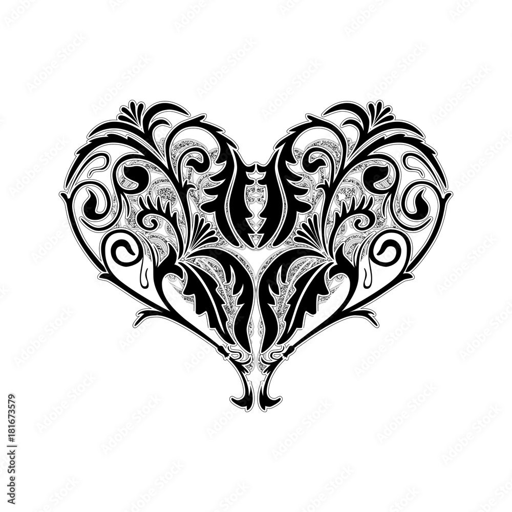 Filigree Heart Tattoo