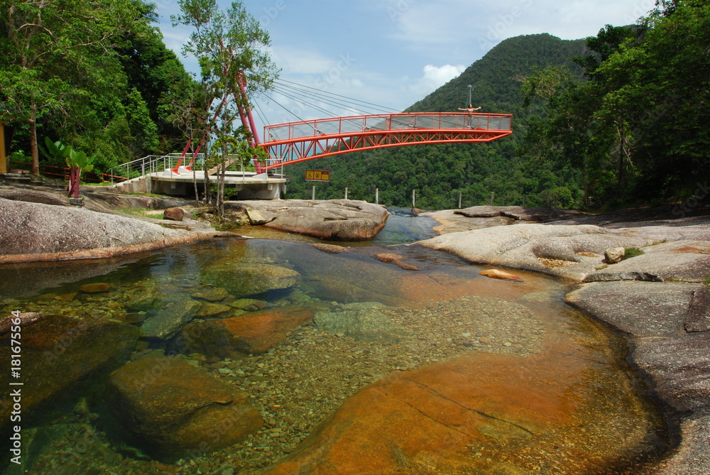 Telaga Tujuh (Seven Wells Waterfall), Langkawi, Malaisie Stock Photo ...