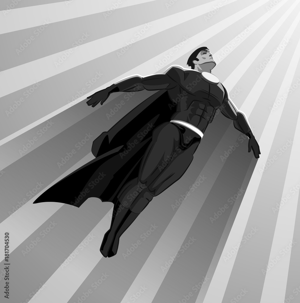 Flying superhero Stock Vector | Adobe Stock