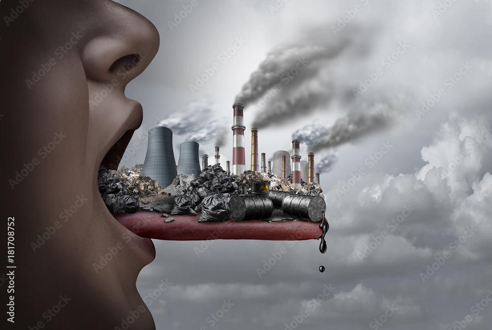 Toxic Pollution Inside The Human Body Stock Illustration | Adobe Stock