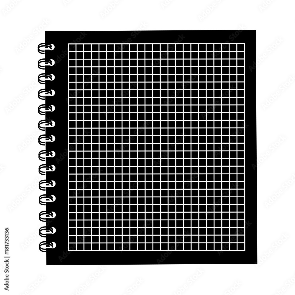 black icon open notebook cartoon vector graphic design Stock Vector ...