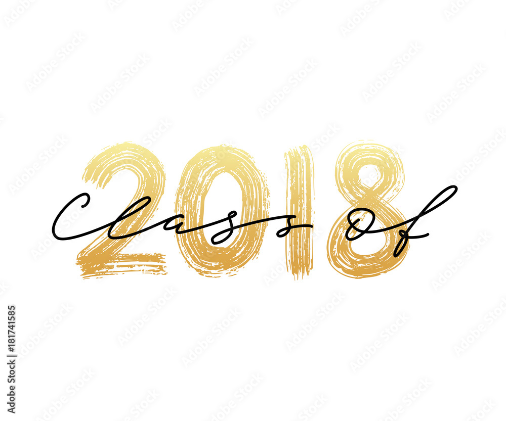 Class of 2018. Graduation logo Stock Vector | Adobe Stock