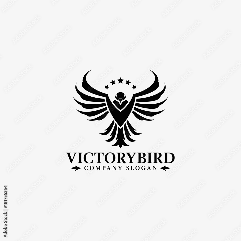 Victory Bird - Eagle Logo Template Stock Vector | Adobe Stock