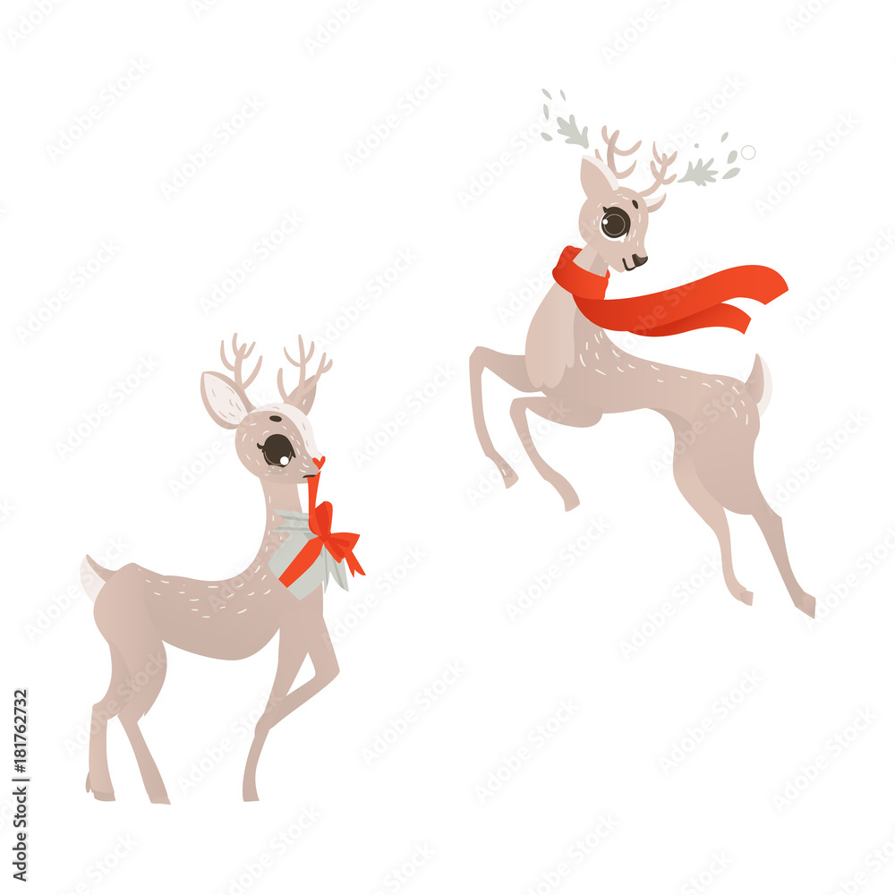 Dancing Deer Cartoon Clipart