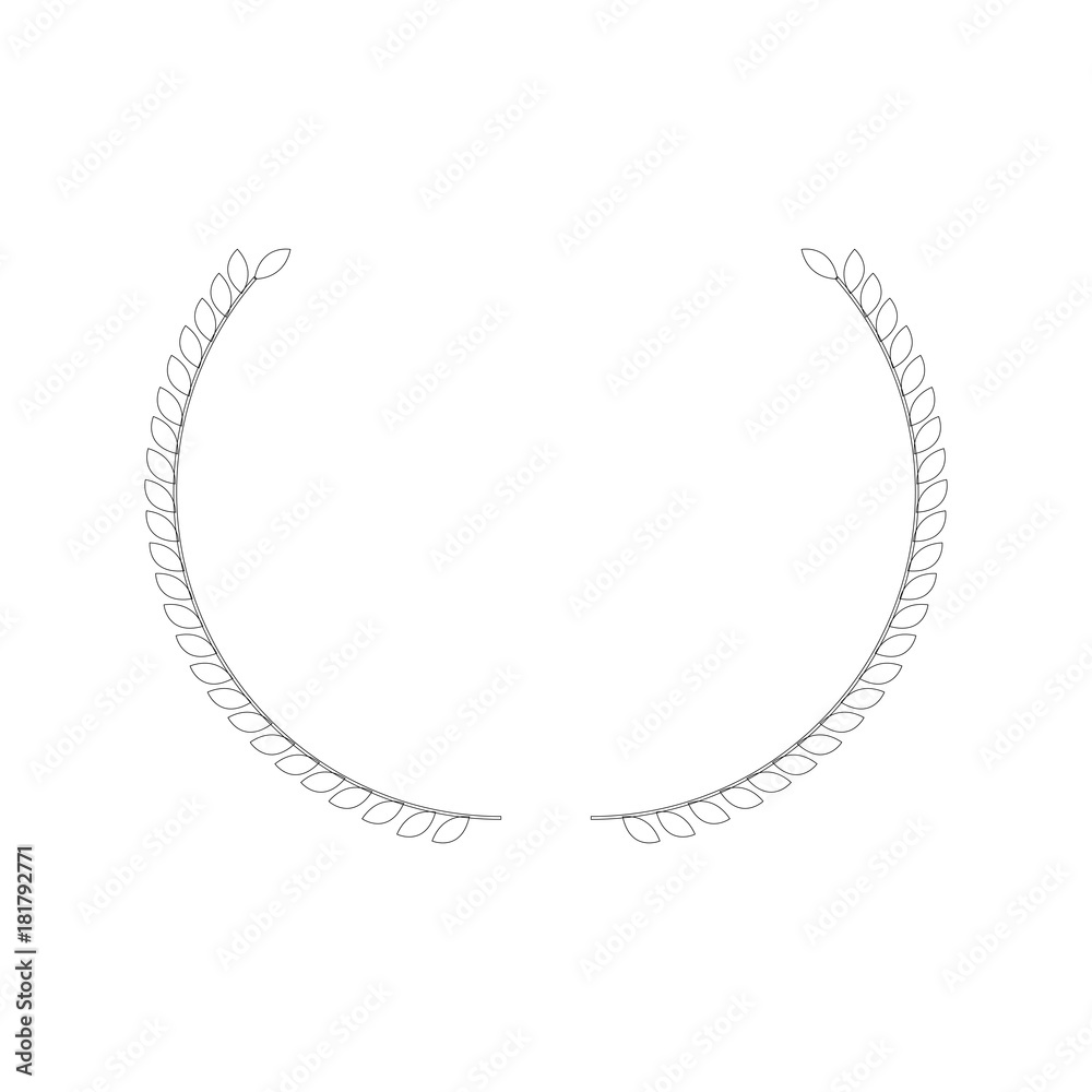 Laurel wreath outline Stock Vector | Adobe Stock