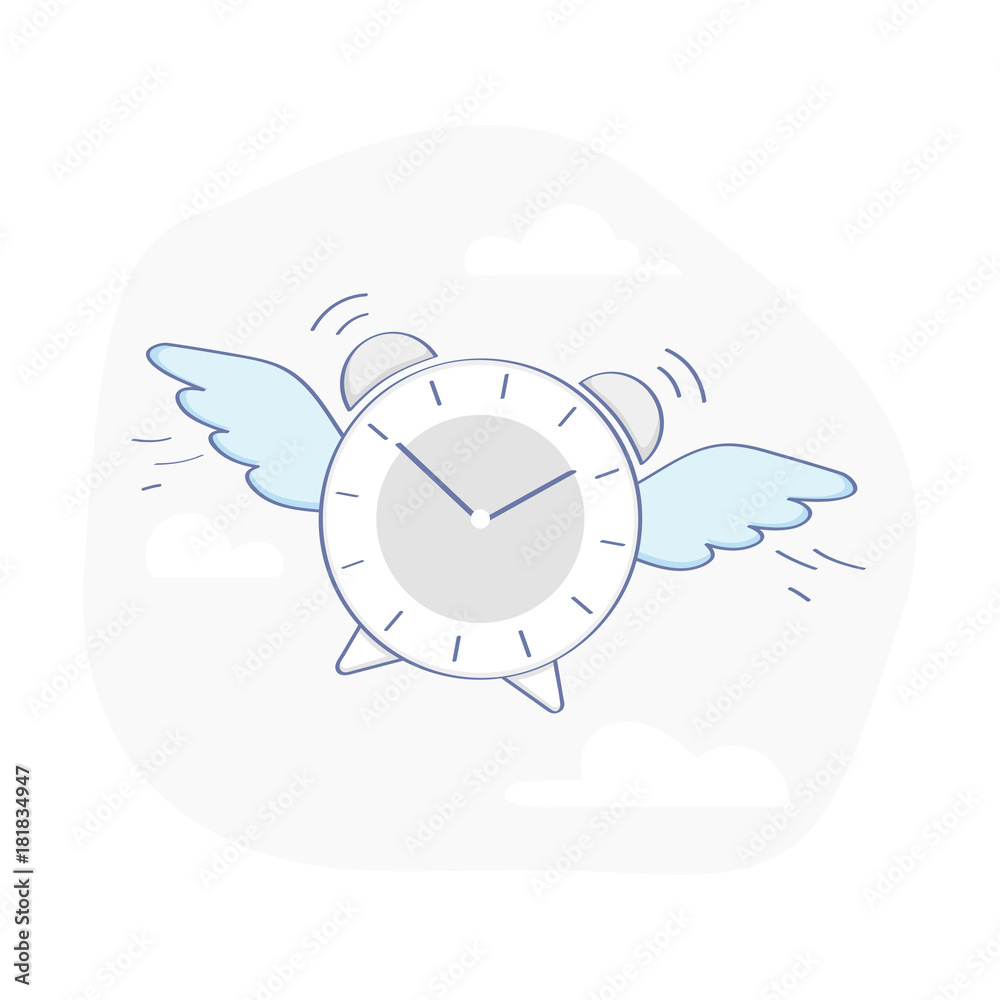 Time Flies Clock Clip Art