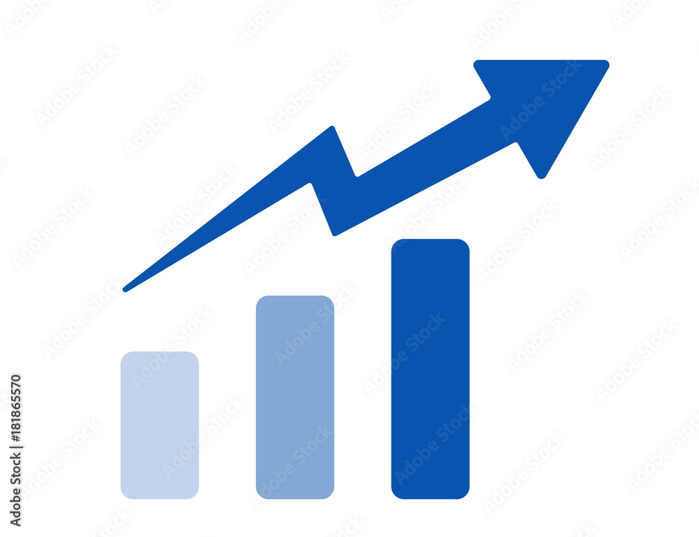 isolated up arrow icon on white background,business plan meeting and ...