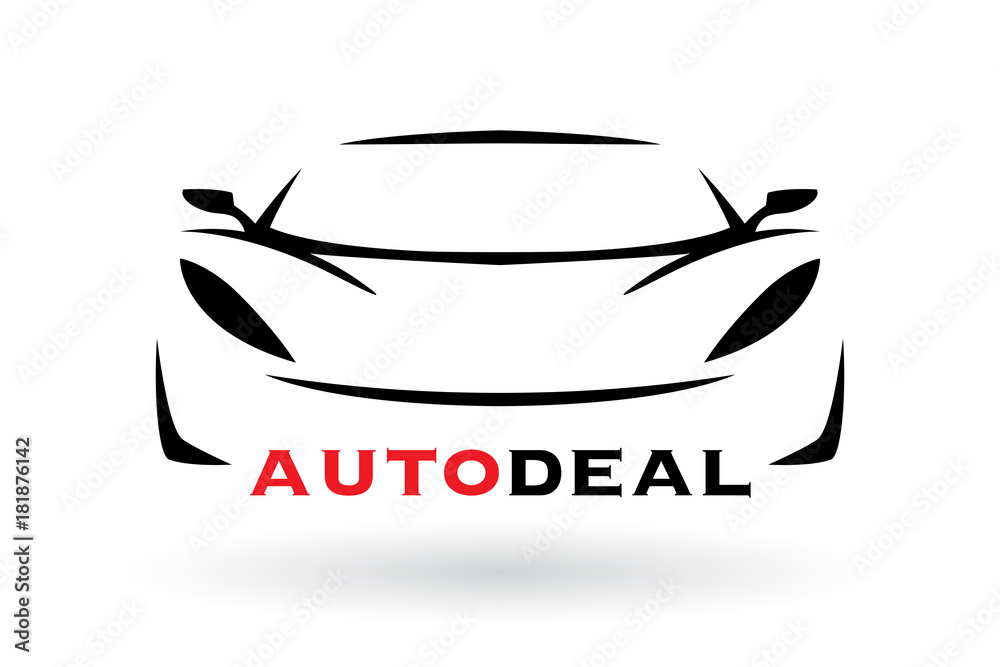Automotive dealer concept logo design with sports car vehicle ...
