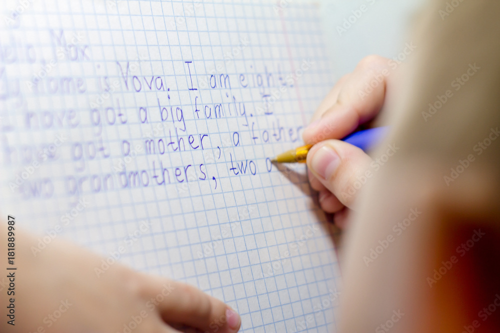 Pencil Writing Words On Paper