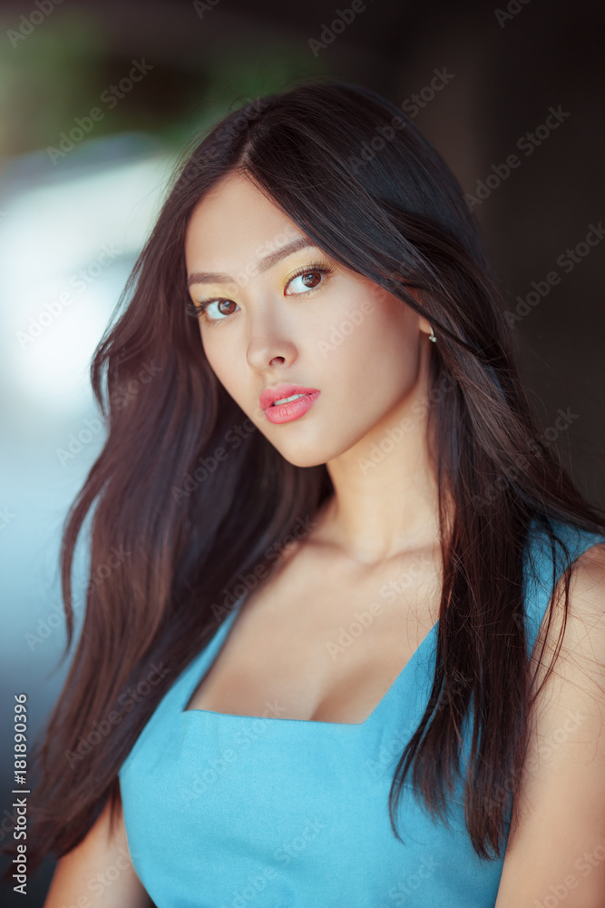 Attractive asian woman portrait Stock-Foto | Adobe Stock