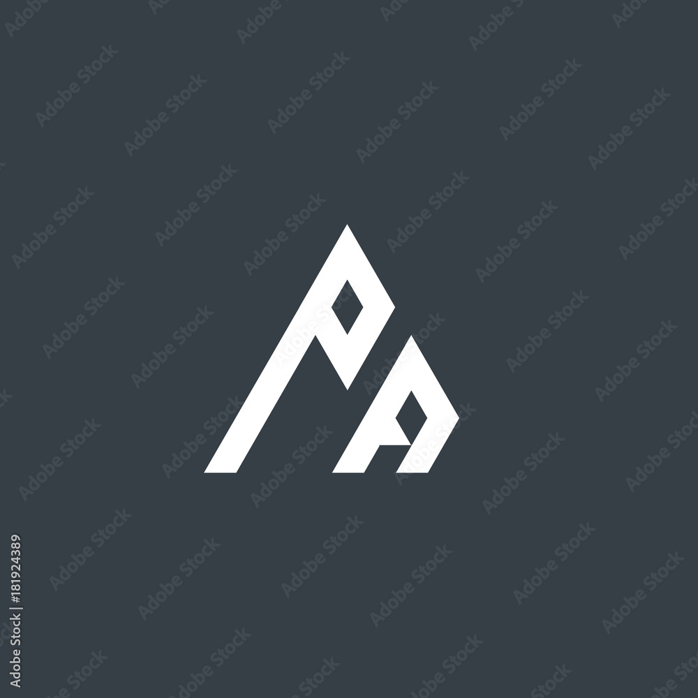 Initial Letter PA Design Logo Stock Vector | Adobe Stock