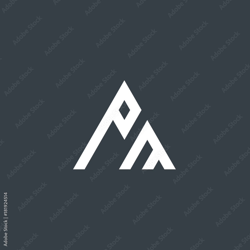 Initial Letter PM Design Logo Stock Vector | Adobe Stock