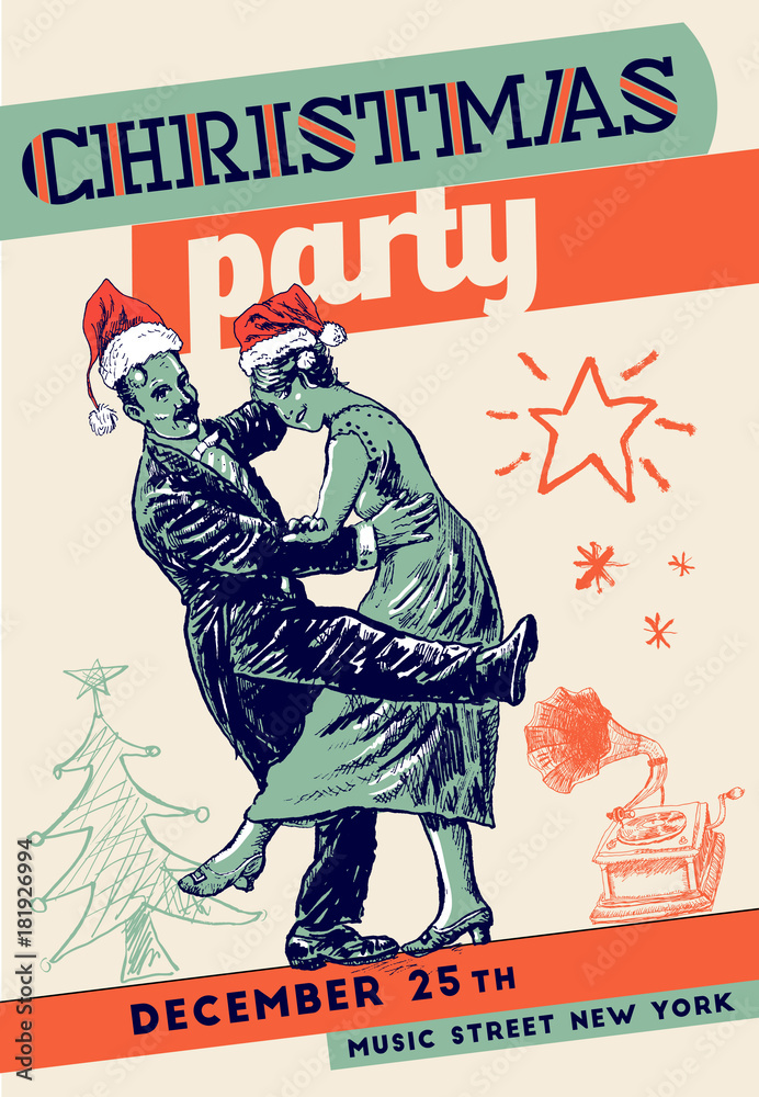 Vintage Christmas Poster
