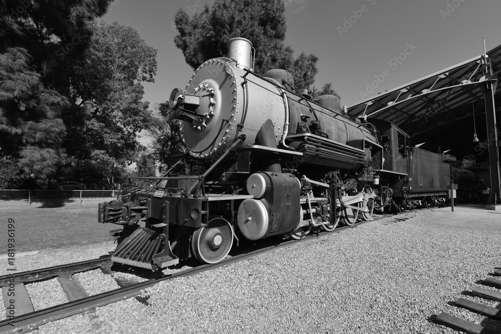 Vintage American steam locomotive Stock Photo | Adobe Stock
