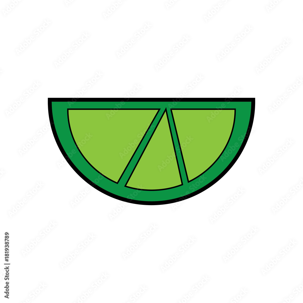 lime or lemon wedge icon image vector illustration design Stock ...