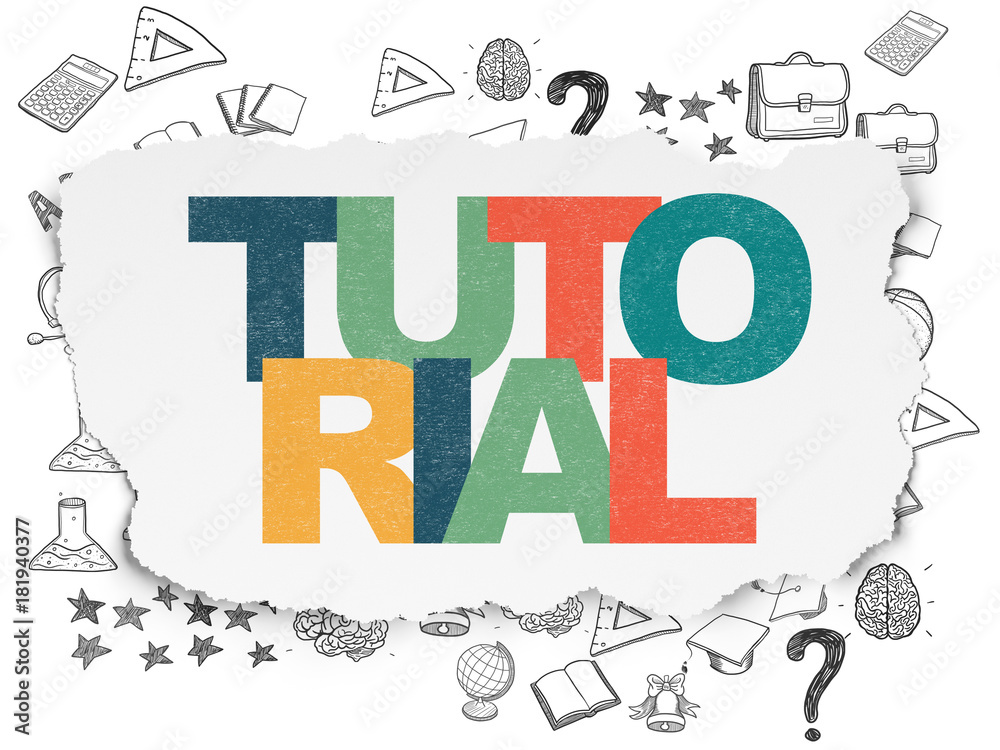 Learning concept: Painted multicolor text Tutorial on Torn Paper ...