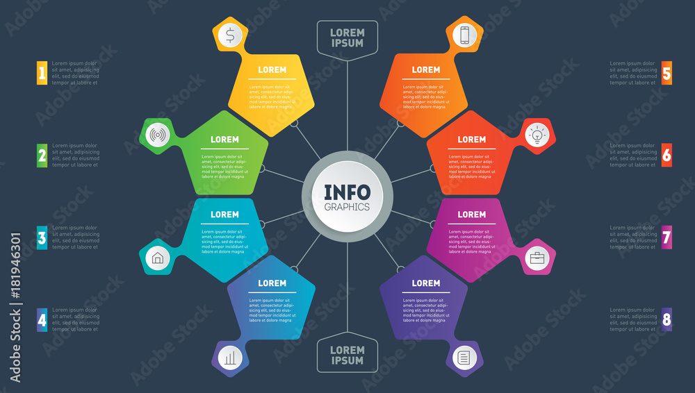 Vector infographic of technology or education process. Business ...